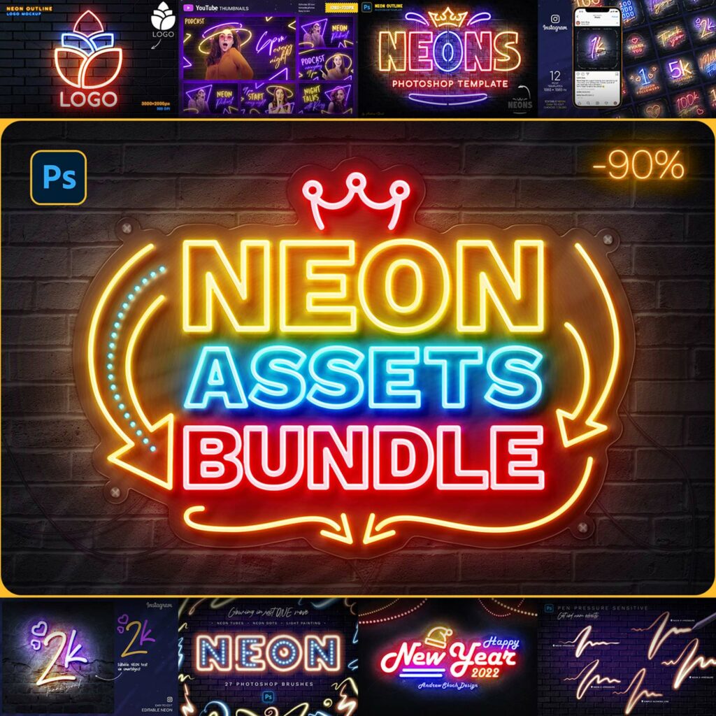 Neon Assets Bundle - MasterBundles