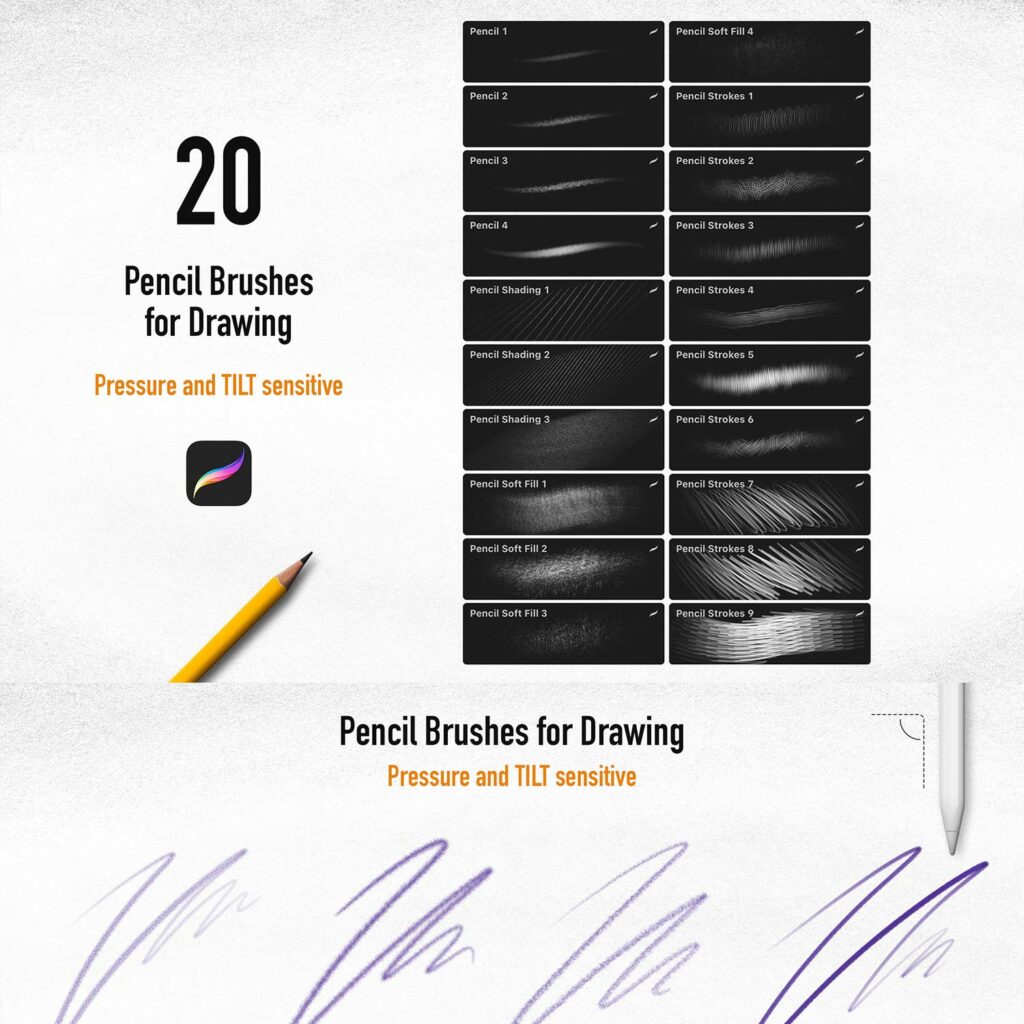 Pencils Procreate Brushes - MasterBundles