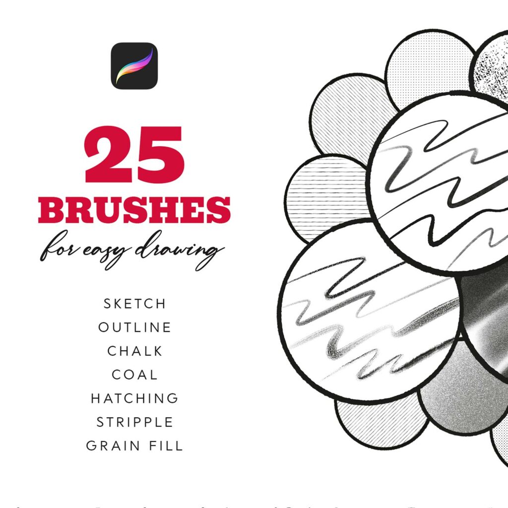 Basic Brushes for Procreate - MasterBundles