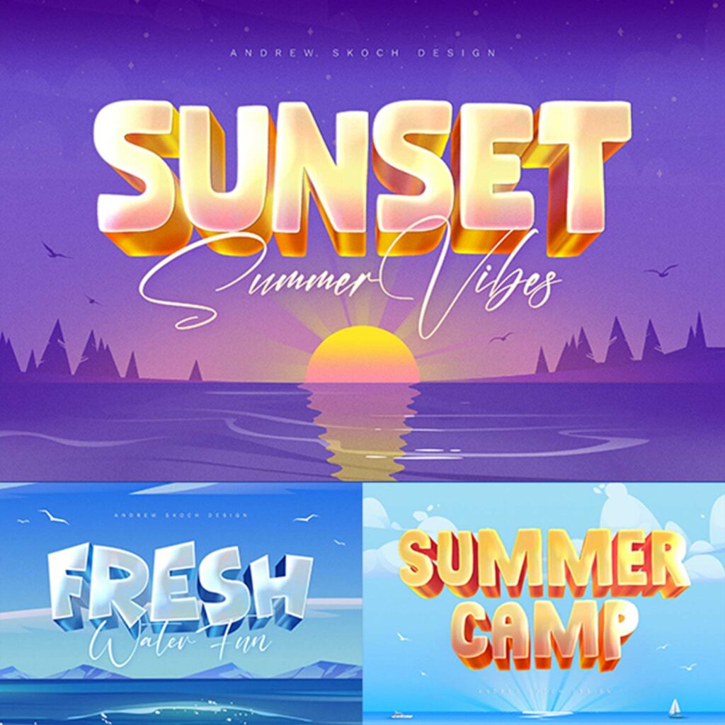 Summer Text Effects Bundle - MasterBundles