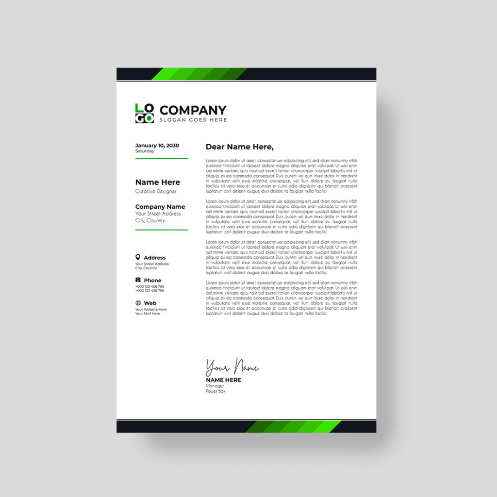 Professional letter head template. - MasterBundles