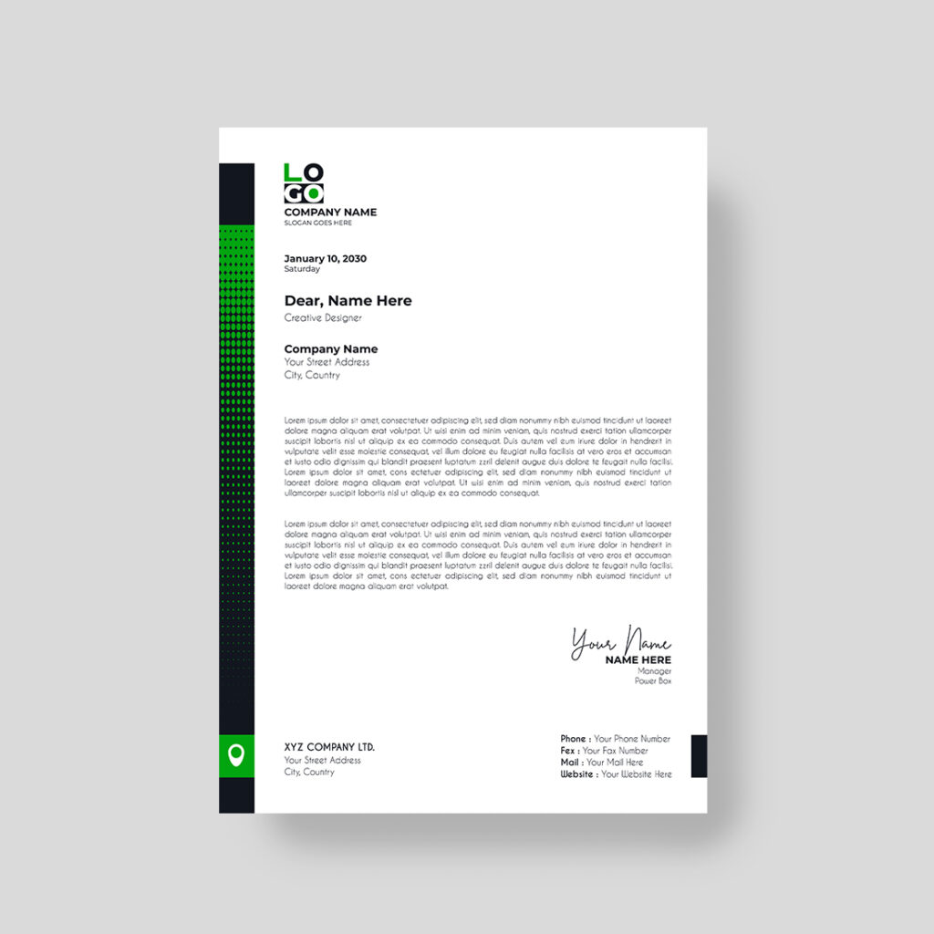 Professional letter head template. - MasterBundles