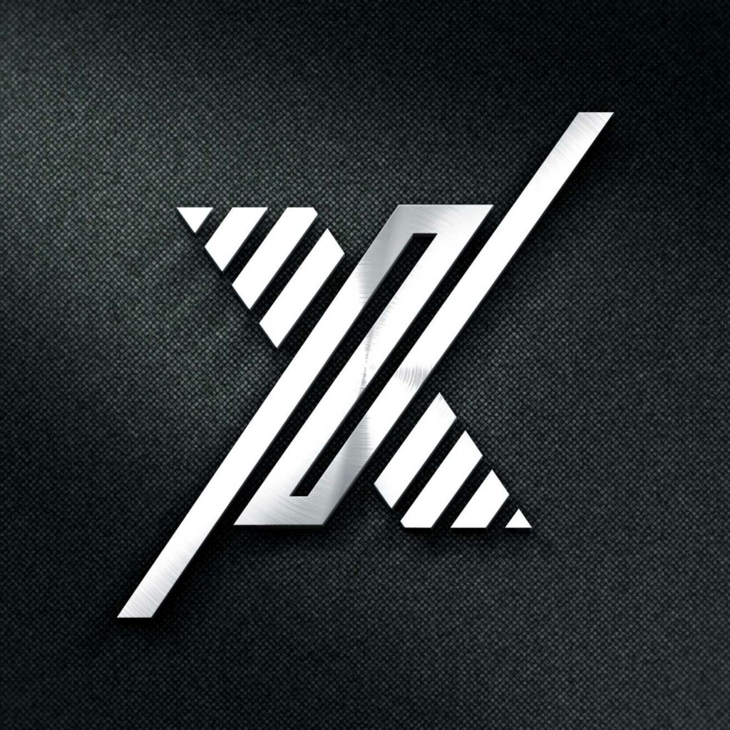 Set of letter X miniaml shape logo design concept isolated on balck ...