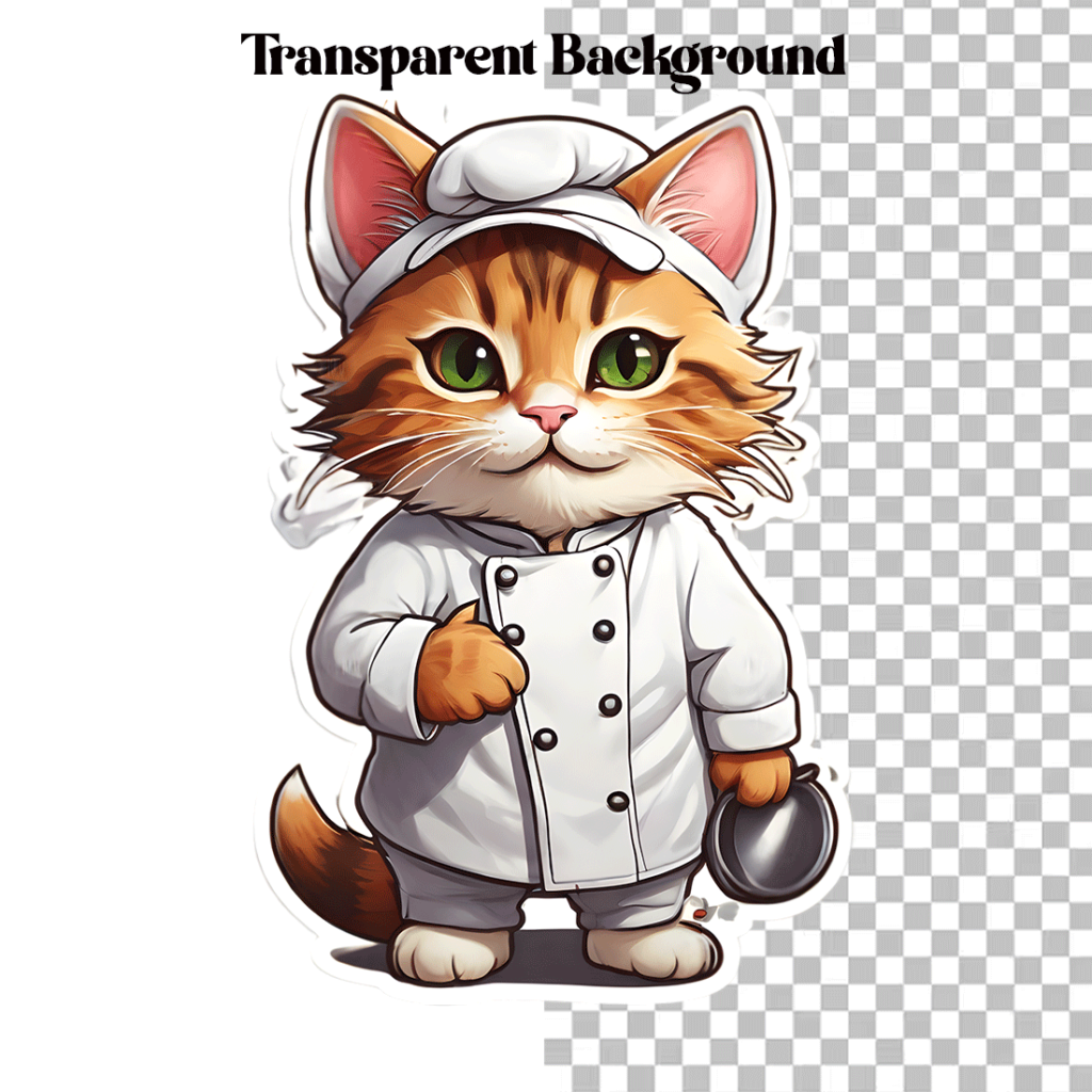 Cute Chef Cat Stickers PNG’s - MasterBundles