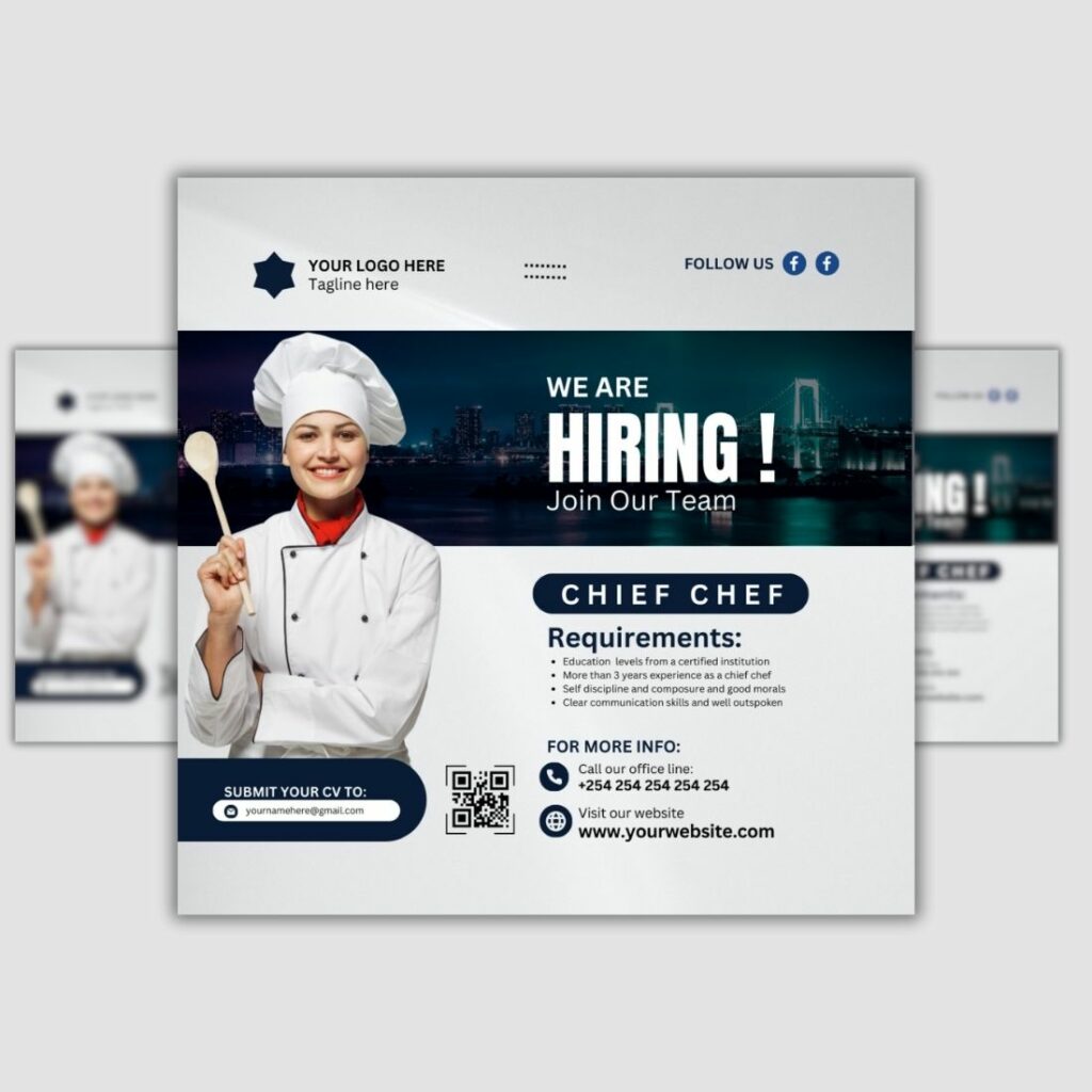 1 Instagram sized Canva Hiring Design Template -$4 - MasterBundles