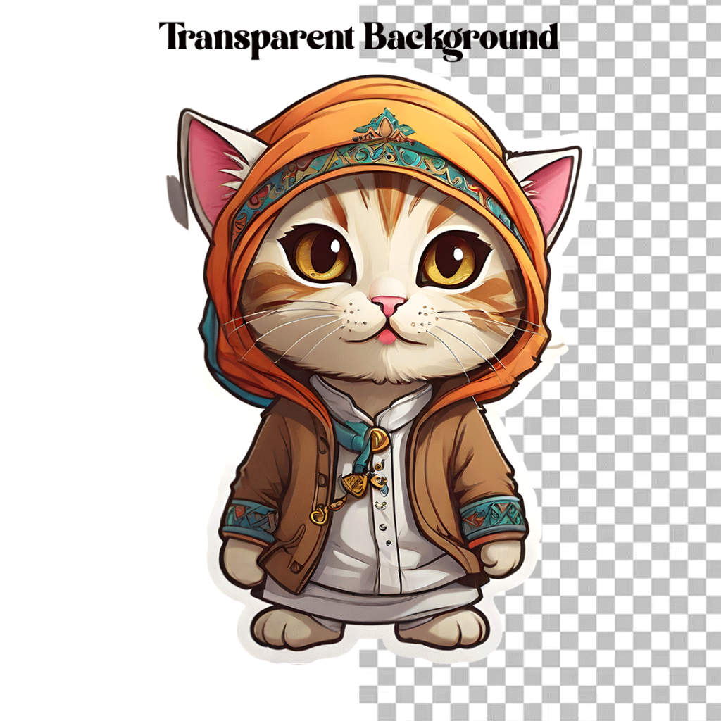 Cute Muslim Cultural Cat Stickers PNG’s - MasterBundles