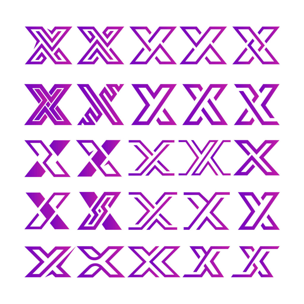 Set of letter X modern unique shape 25 logo collections - MasterBundles
