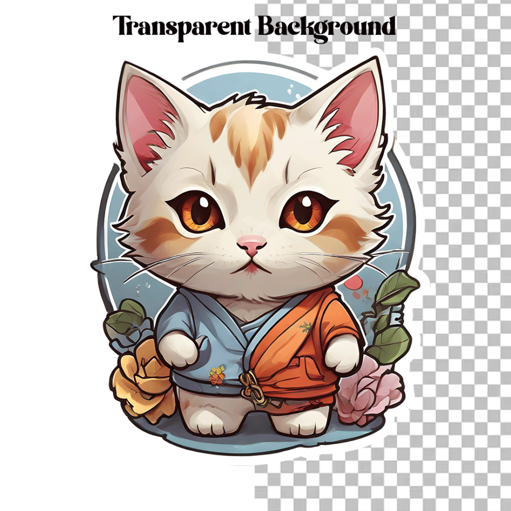Cute Japanese Cultural Cat Stickers PNG’s - MasterBundles