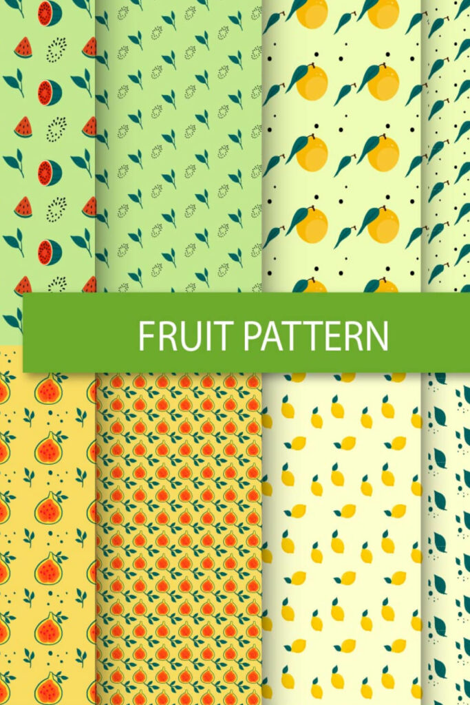 Vector hand drawn fruits patten. - MasterBundles
