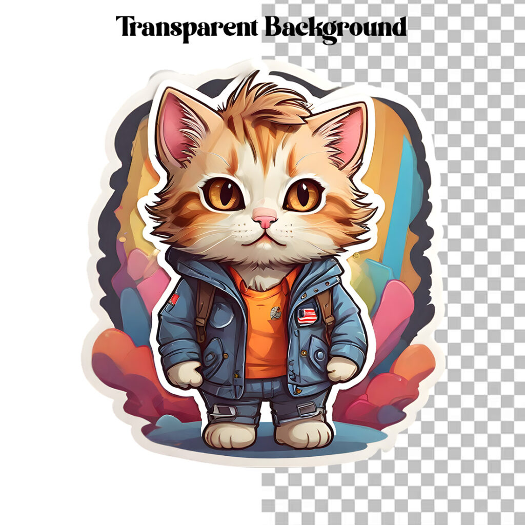 Cute Cat printable stickers. PNG Files - MasterBundles