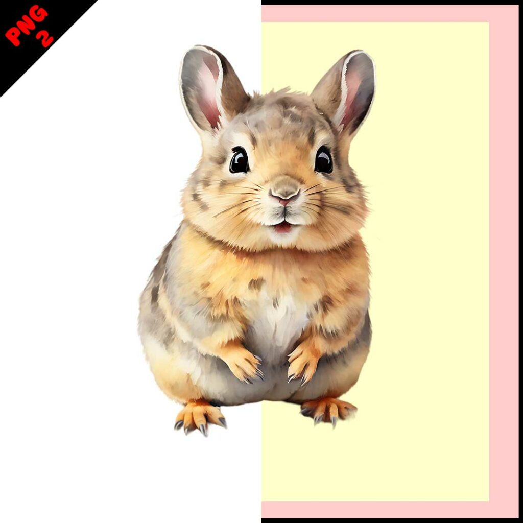 American Pika Watercolor Art 4 Transparent PNG Illustrations ...