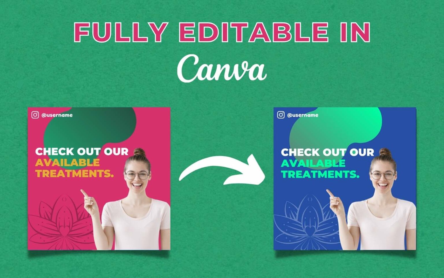 100 Spa and Wellness Canva Templates For Social Media - MasterBundles