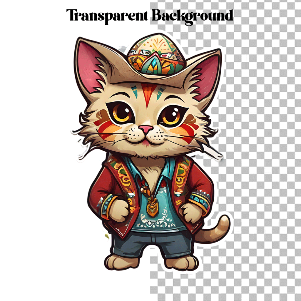 Cute Mexican Cultural Cat Stickers PNG’s - MasterBundles
