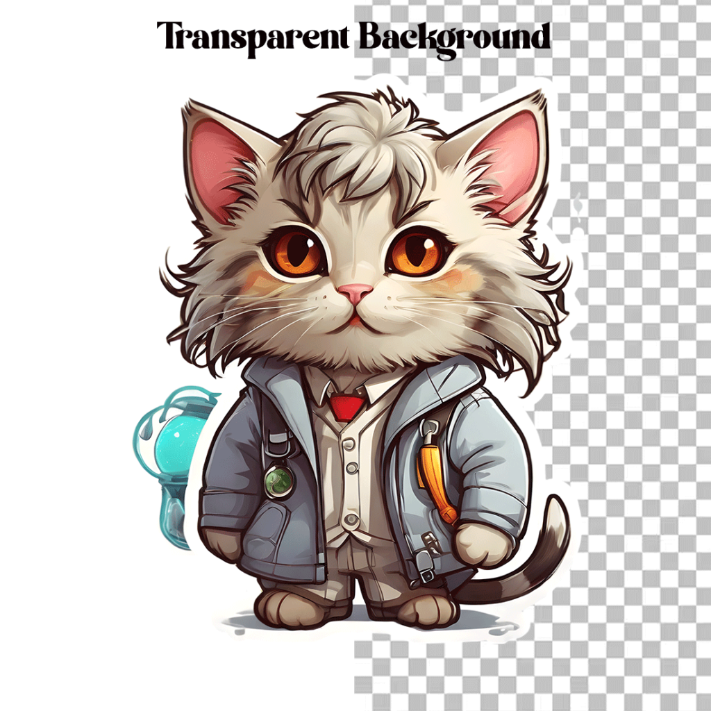 Cute Physicist Cat Stickers PNG’s - MasterBundles