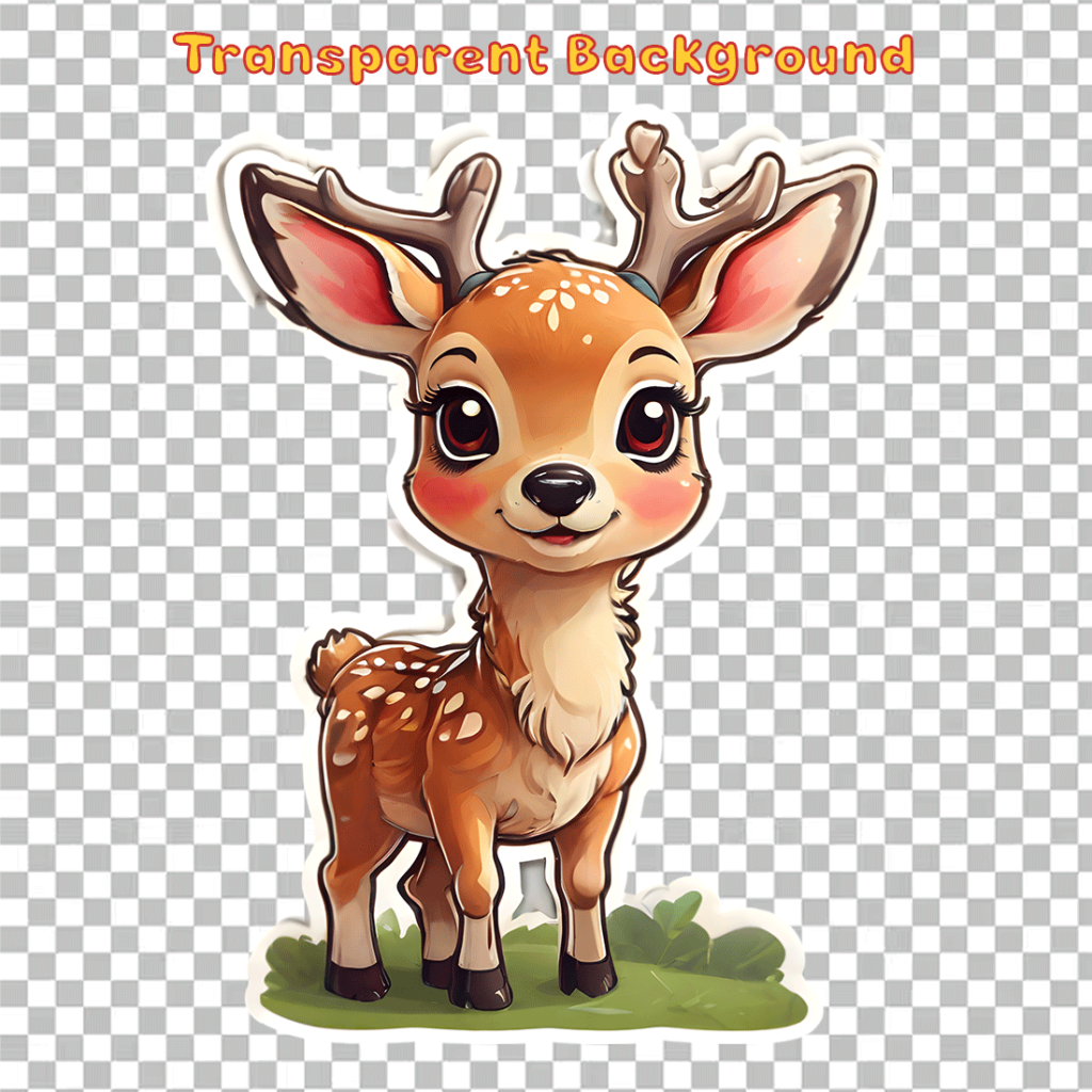 Cute Dear Sticker 3 PNG's - MasterBundles