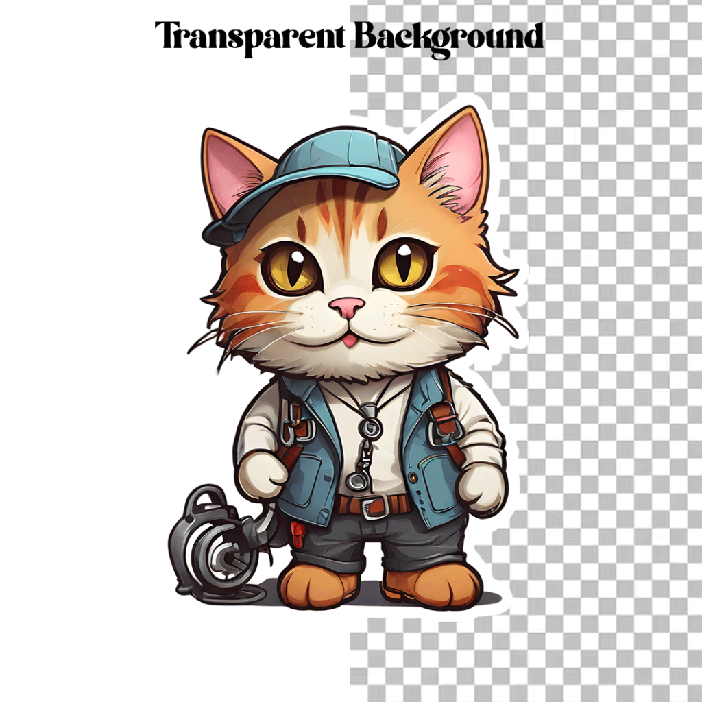 Cute Mechanic Cat Stickers PNG’s - MasterBundles