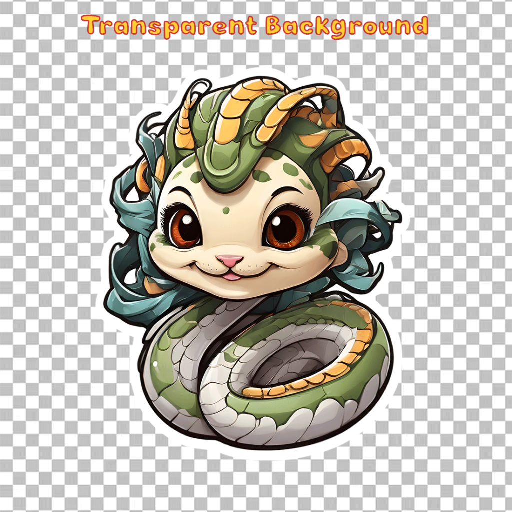 Cute Viper Snake Sticker 3 PNG's - MasterBundles