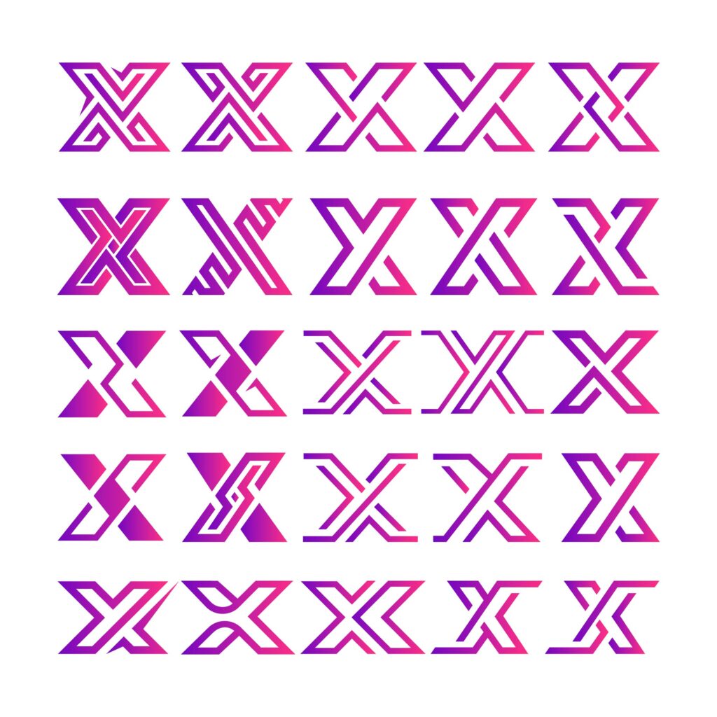 Set of letter X modern unique shape 25 logo collections - MasterBundles