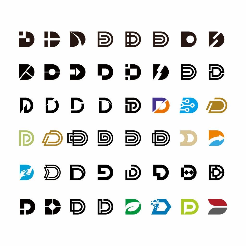 Set of creative letter D logo design template - MasterBundles