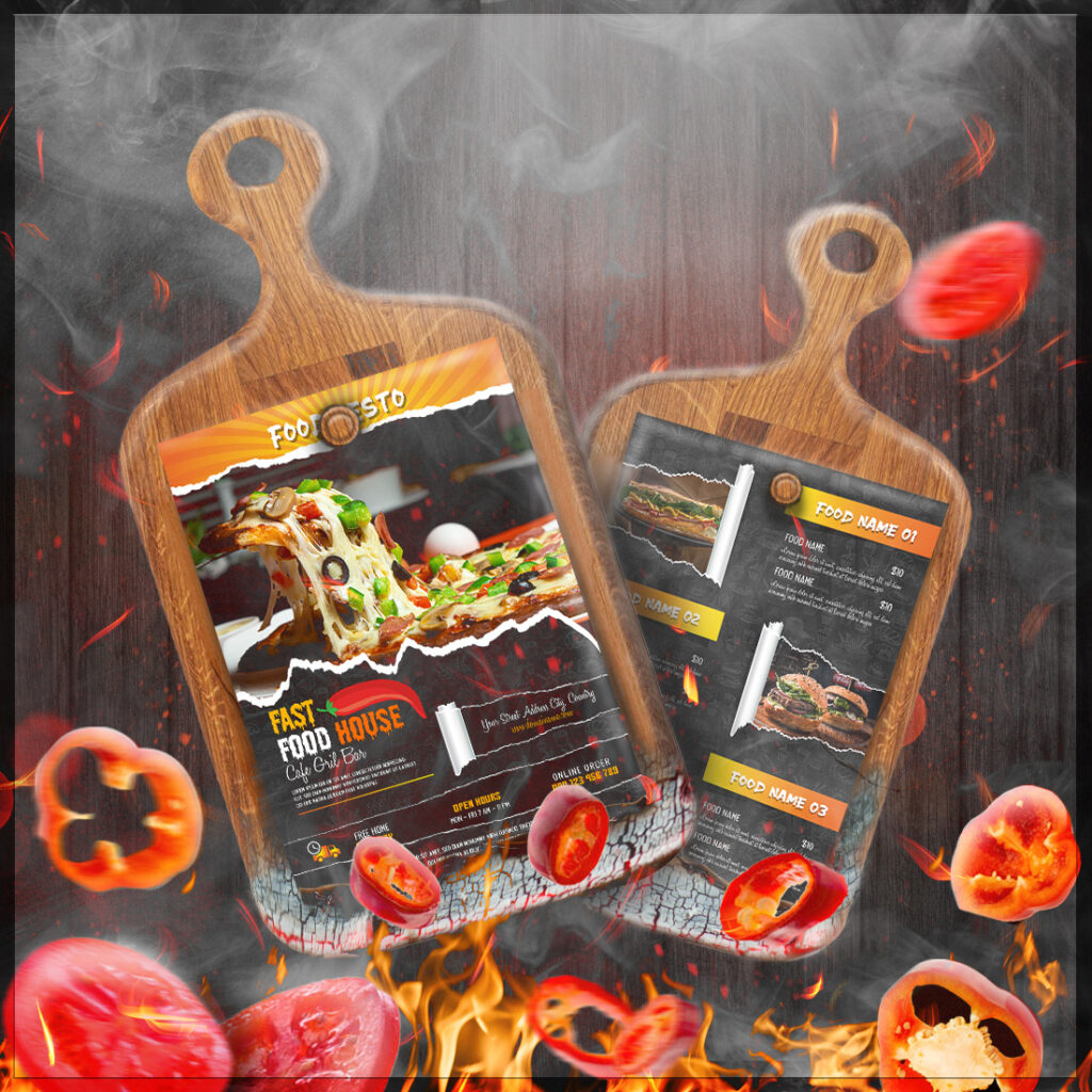 Professional restaurant food menu template. - MasterBundles