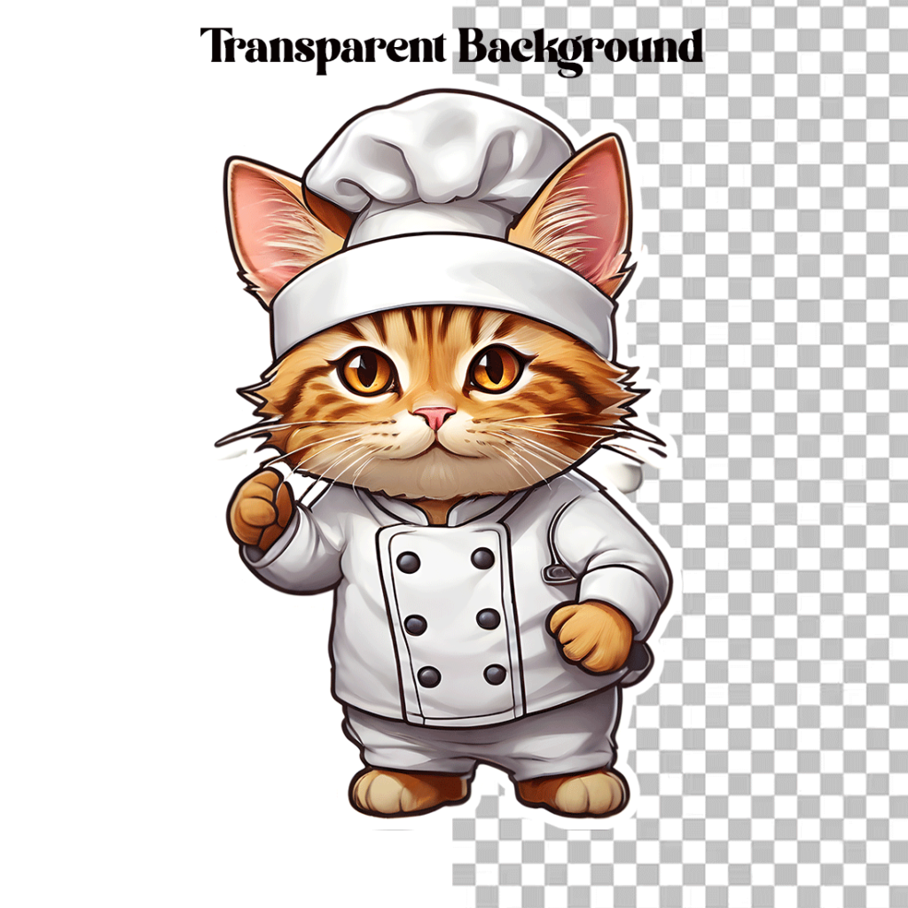 Cute Chef Cat Stickers PNG’s - MasterBundles
