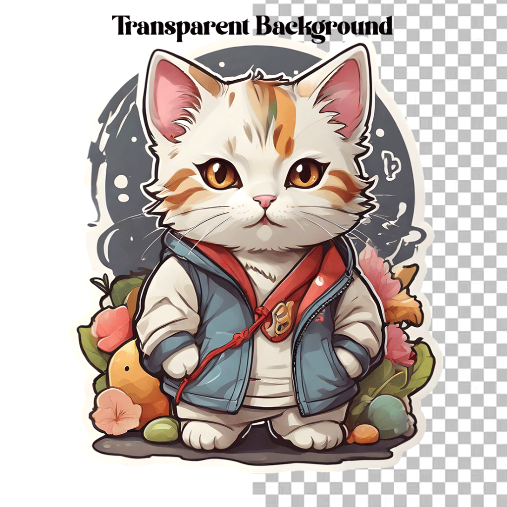 Cute Japanese Cultural Cat Stickers PNG’s - MasterBundles