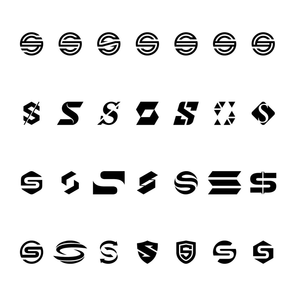 set of letter s logo vector design - MasterBundles