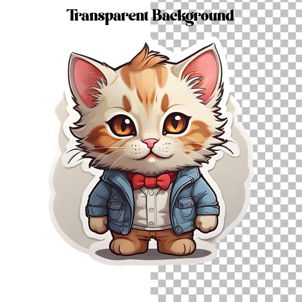 Cute Cat printable stickers. PNG Files - MasterBundles