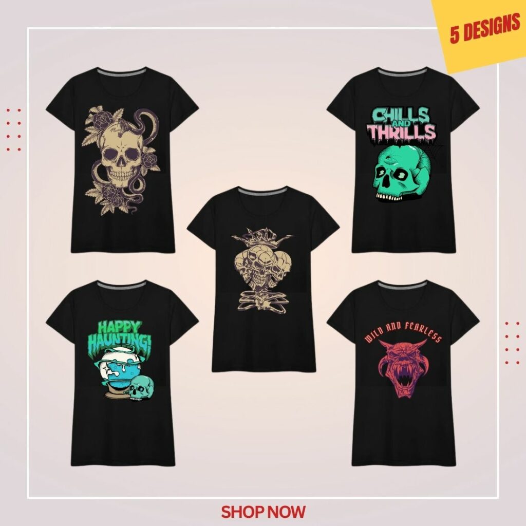 5 Skull designs - MasterBundles