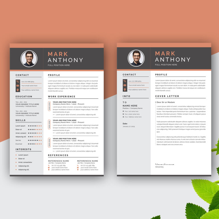 Resume and Cover Letter Layout - MasterBundles
