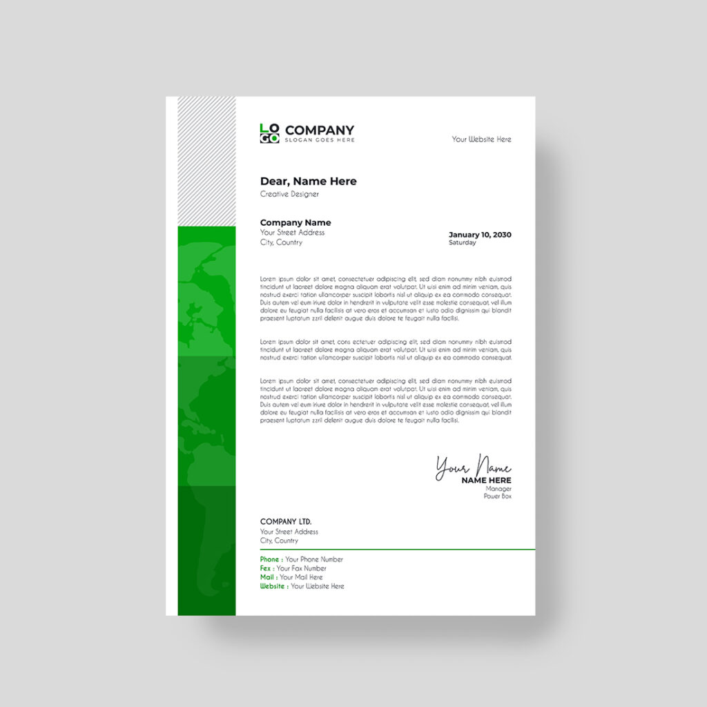 Professional letter head template. - MasterBundles