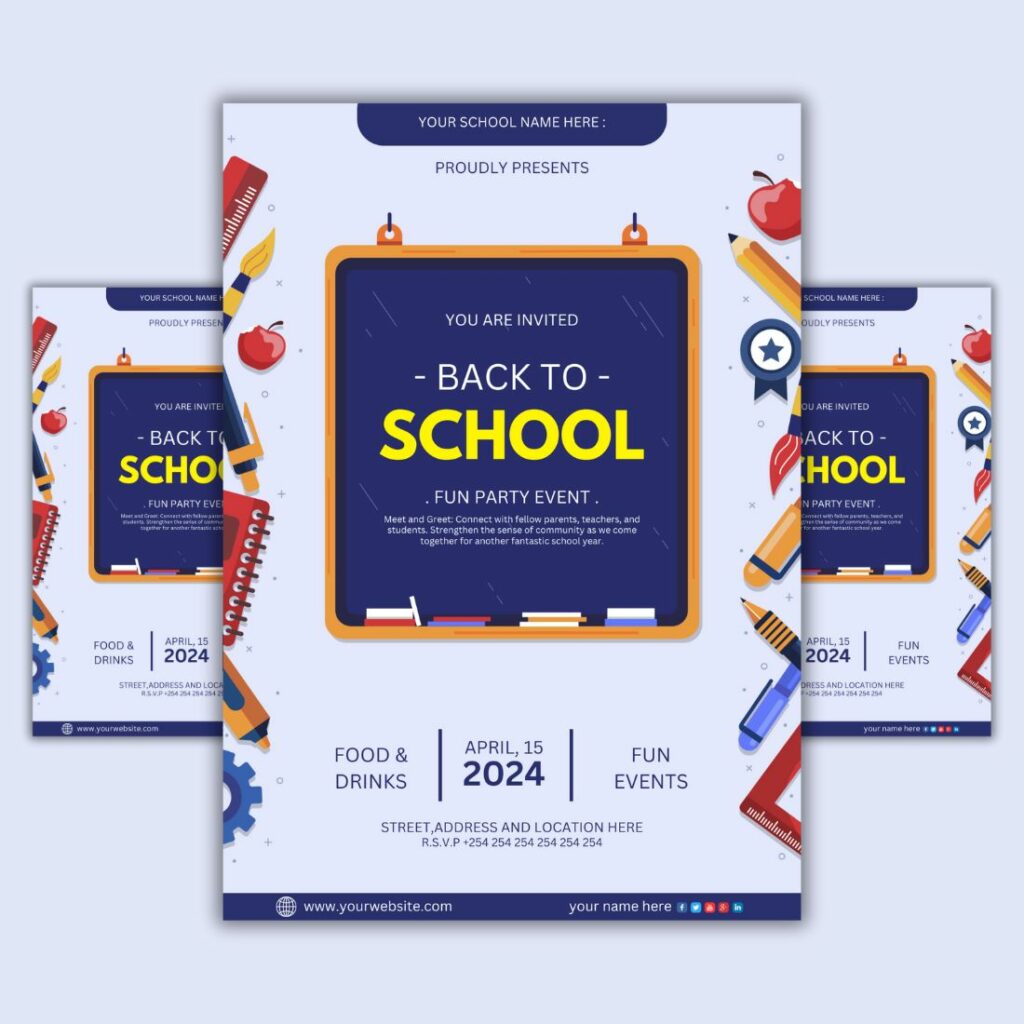 1 Instagram sized Canva Back To School Design Template Bundle – $4 ...