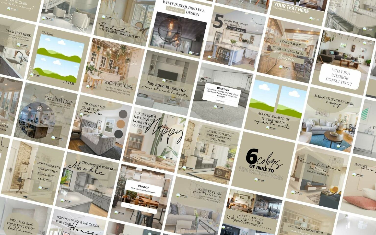 50 Premium Interior Design Canva Templates For Social Media - MasterBundles
