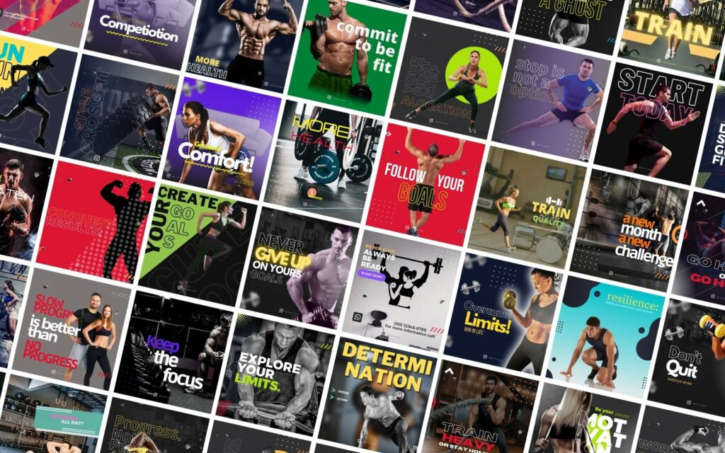 50 Premium Gym Quotes Canva Templates For Social Media - MasterBundles