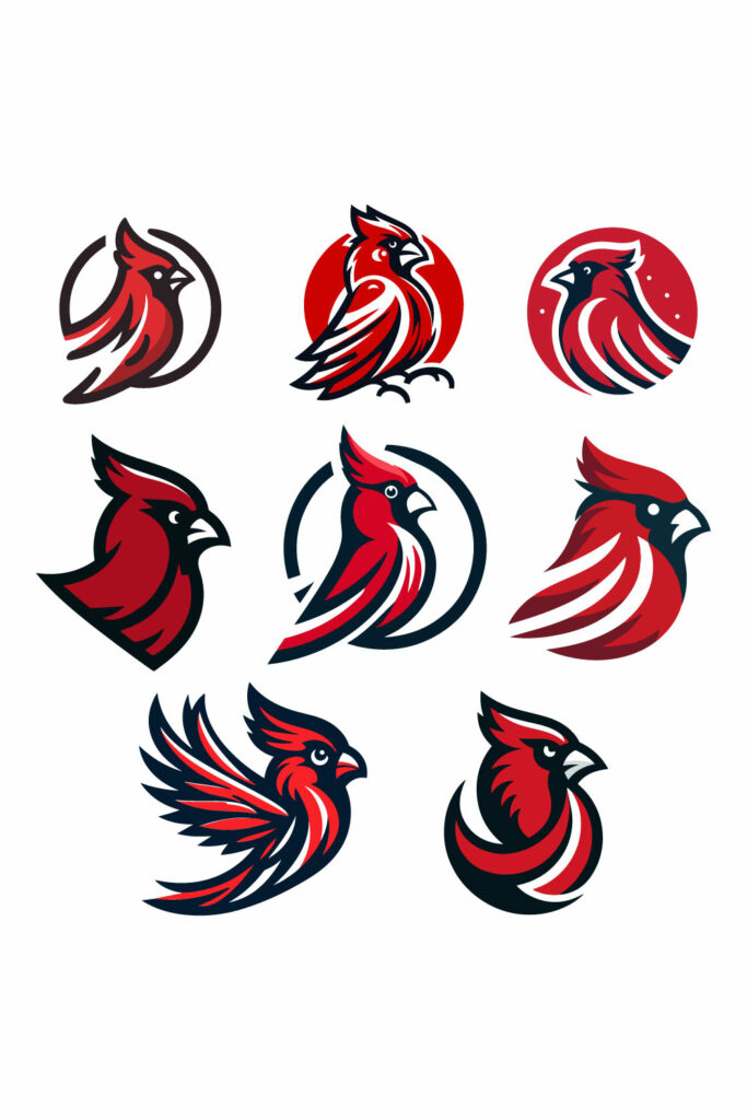 8 Cardinal Vector Logos Illustration - MasterBundles