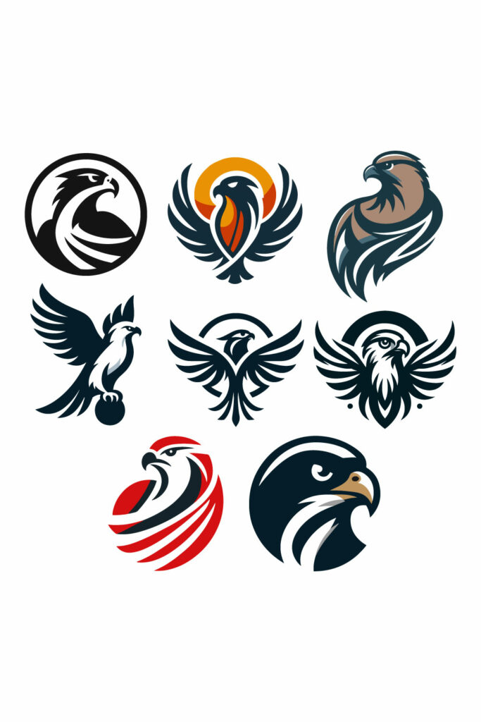 8 Falcon Vector Logos Illustration - MasterBundles