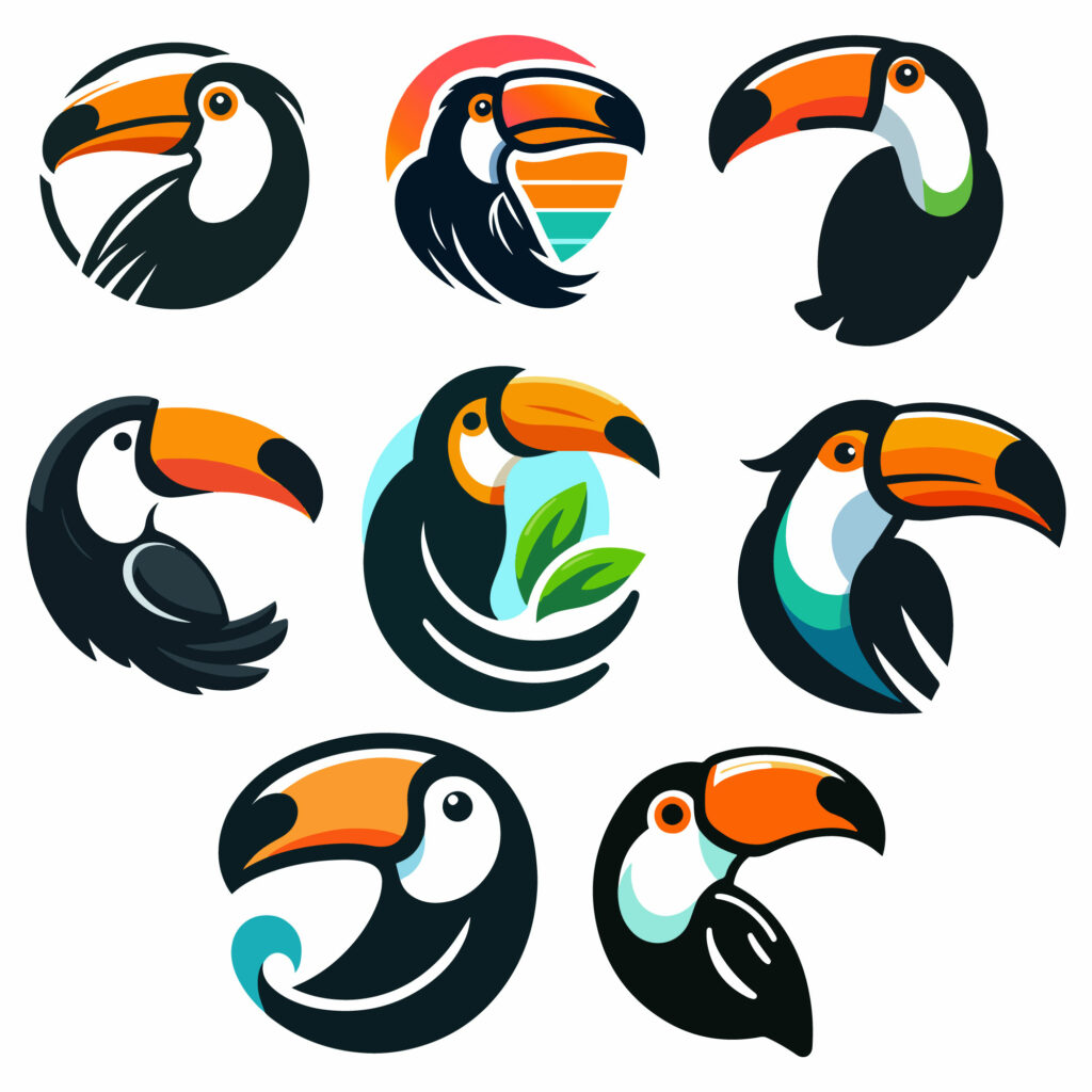 8 Toucan Vector Logos Illustration - MasterBundles