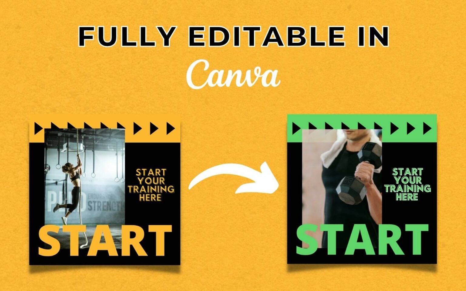 50 Premium Gym Canva Templates For Social Media - MasterBundles