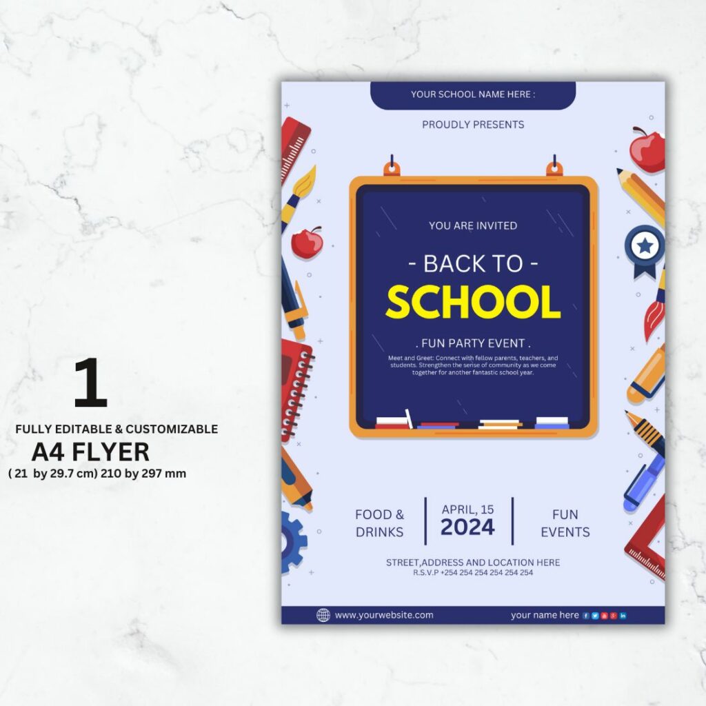 1 Instagram sized Canva Back To School Design Template Bundle – $4 ...