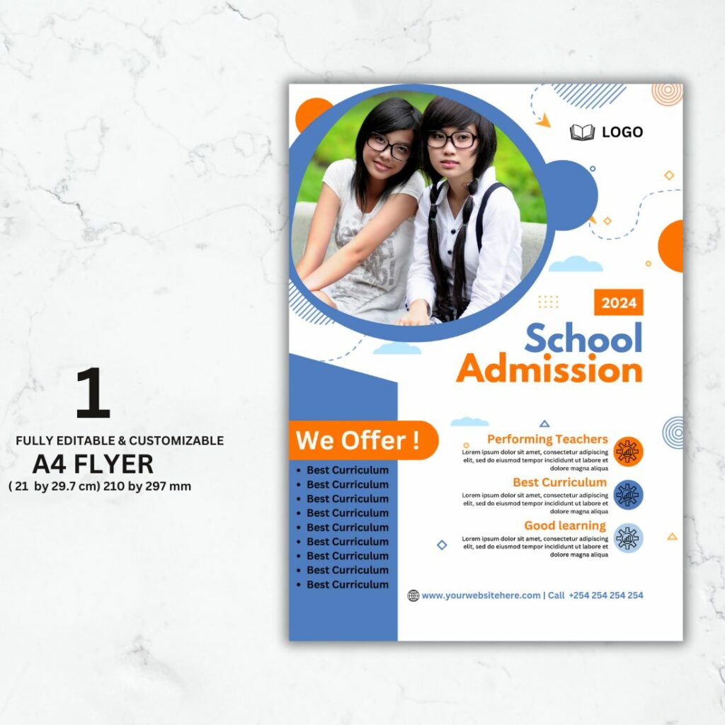 1 Instagram sized Canva School Admission Design Template Bundle – $4 ...