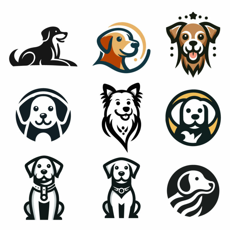 9 Dog Logos vector Illustration - MasterBundles