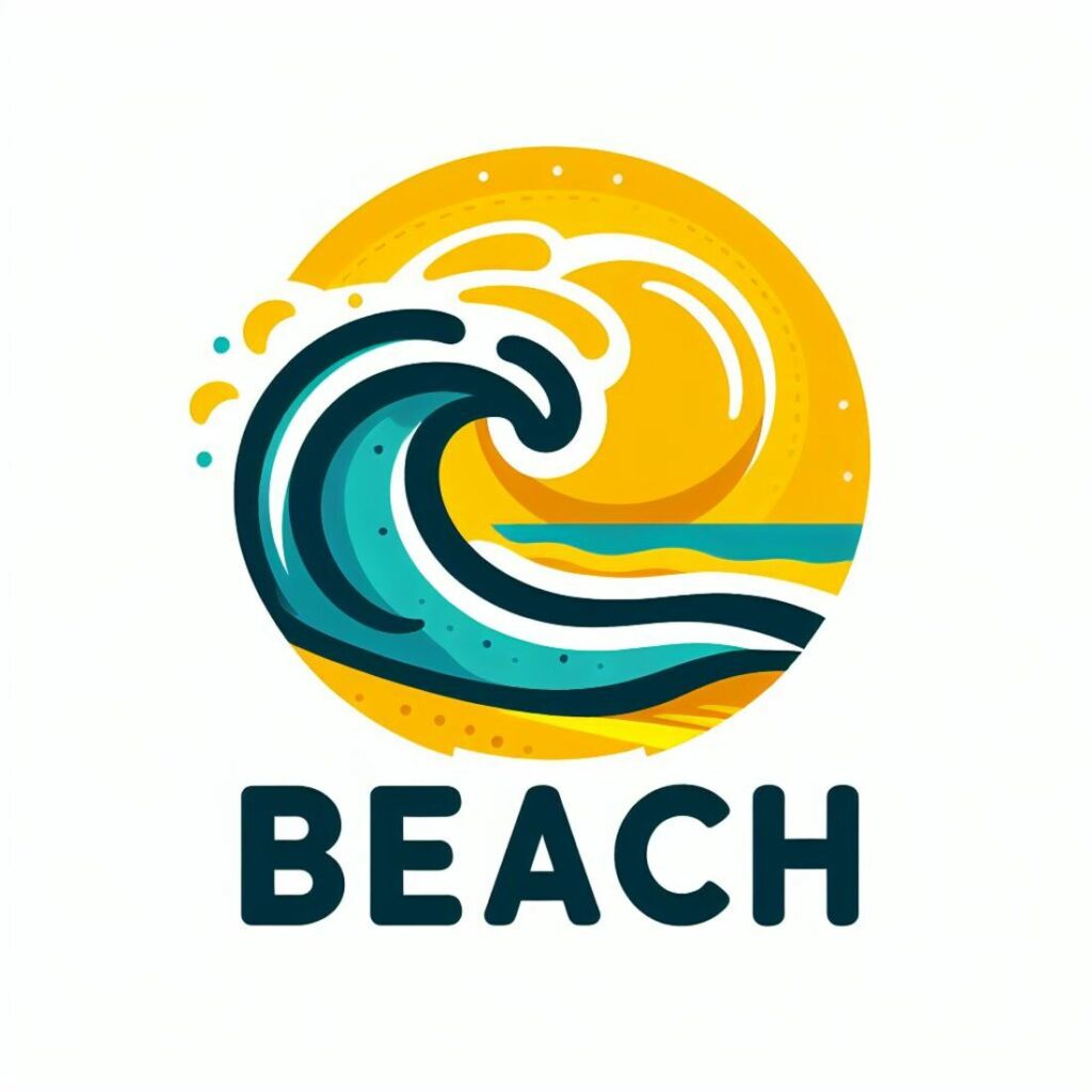 Minimal beach logo design - MasterBundles