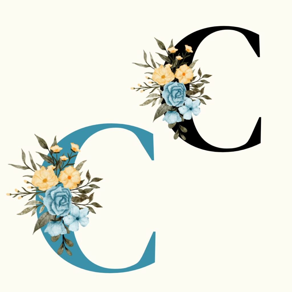 A Beautiful And Elegant Floral Letter C - MasterBundles