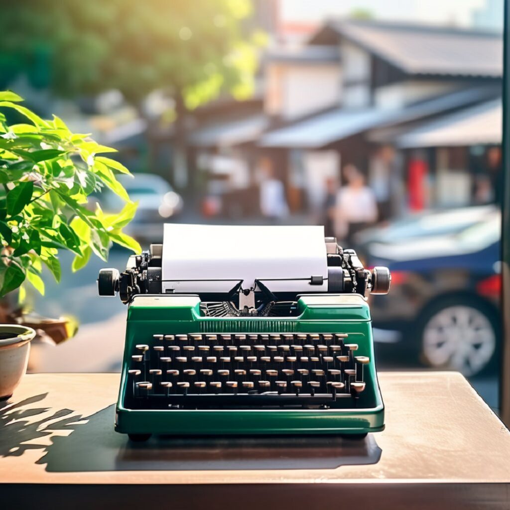 typewriter, different colors and styles, blooming - MasterBundles