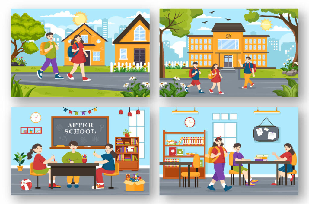 12 After School Illustration - MasterBundles