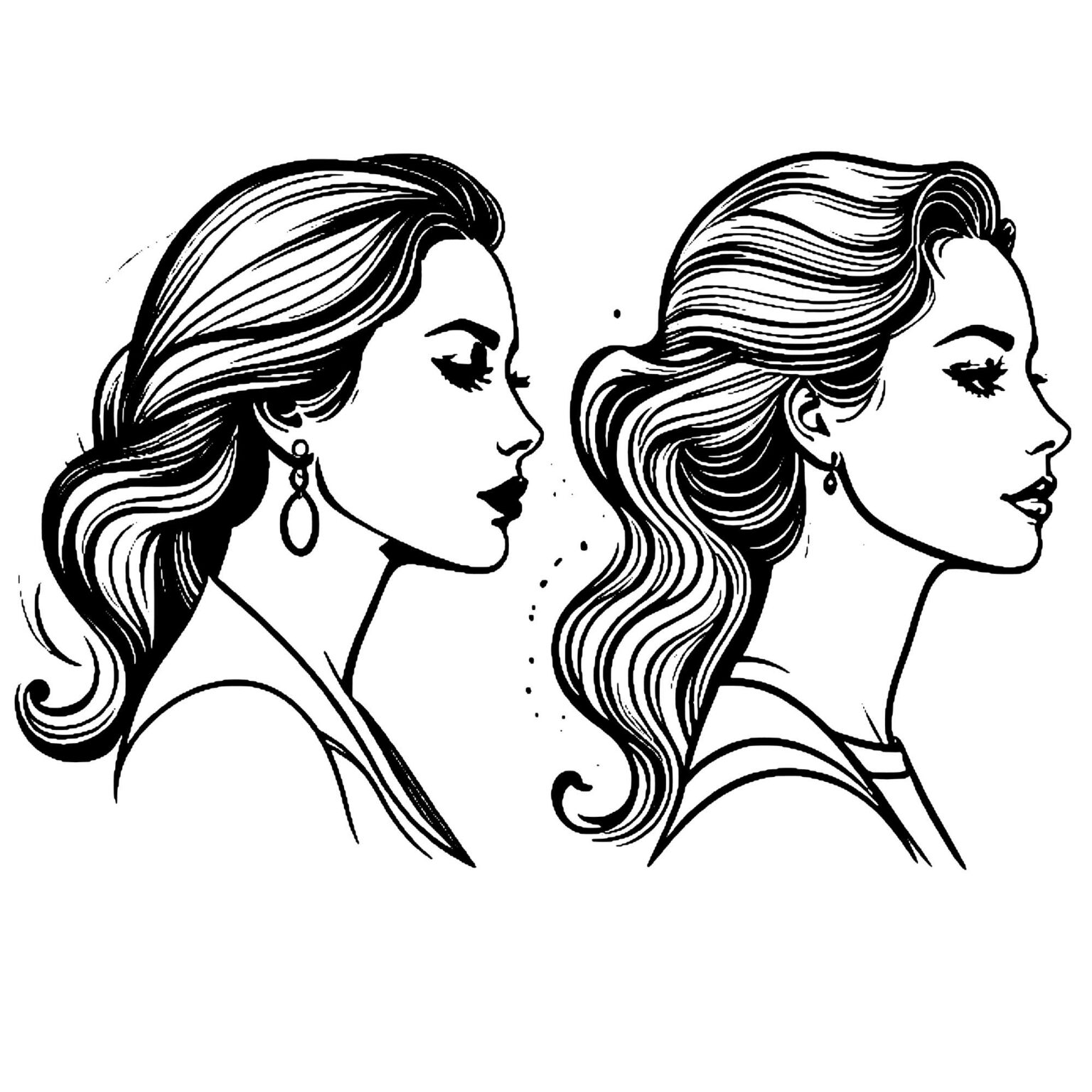 woman line art vector , line art female body - MasterBundles