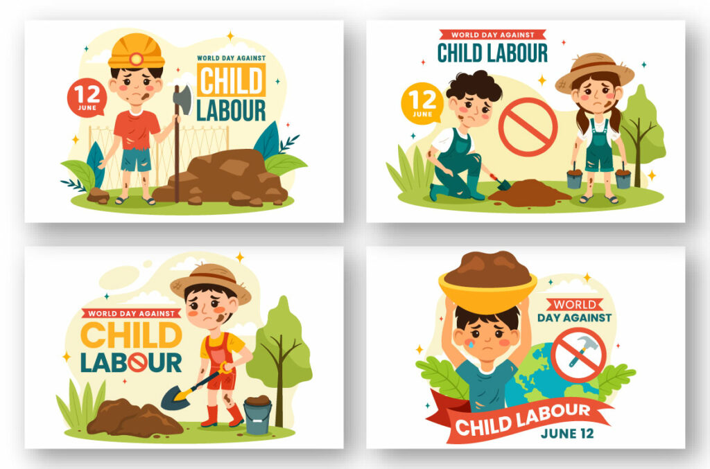 12 World Day Against Child Labour Illustration - MasterBundles