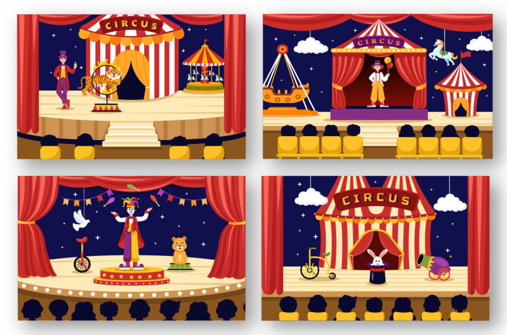12 Circus Show Illustration - MasterBundles