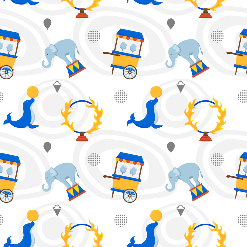 Circus Seamless Pattern - MasterBundles