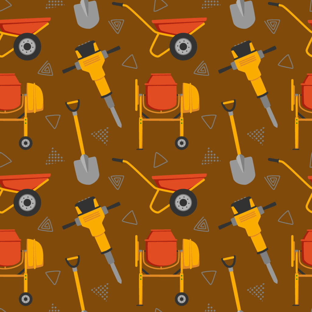 Construction Seamless Pattern - MasterBundles